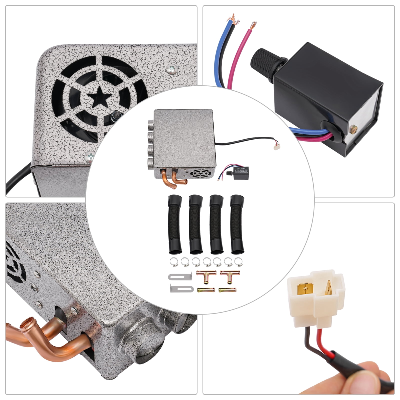 23*21*10cm Car Universal Underdash Heater Grey 12V Under Dash Heat for ...
