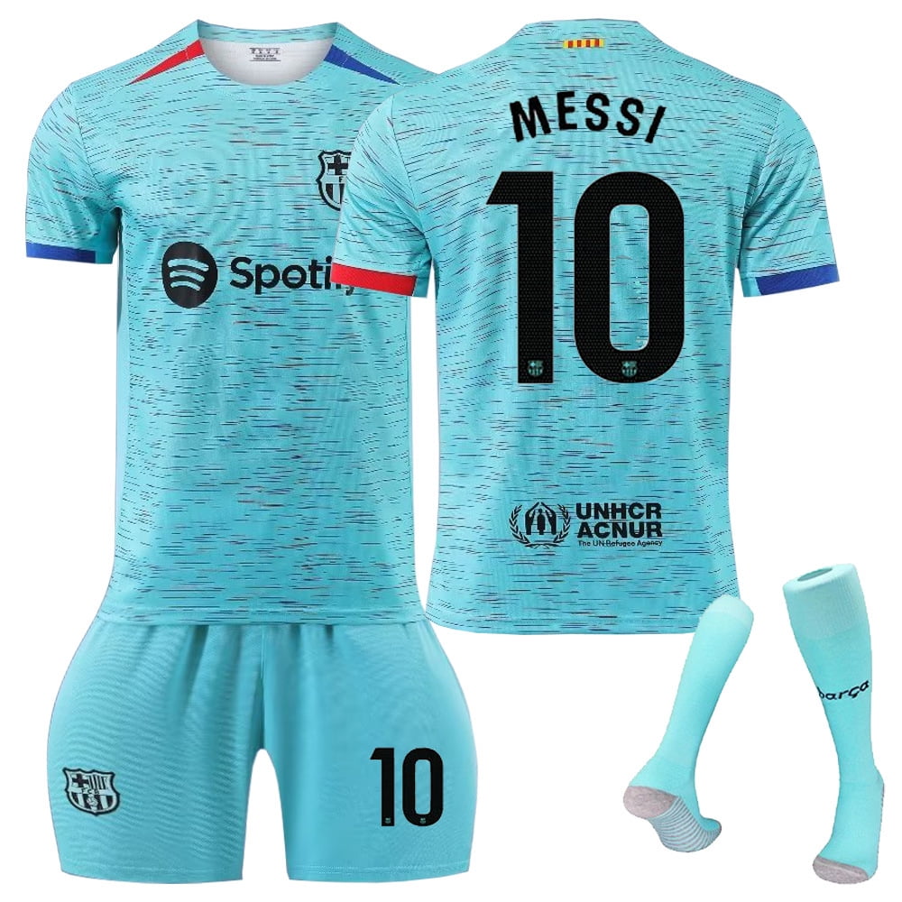 23/24 Barca 2nd Away Soccer Activewear No.10 Fans Training Football ...