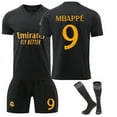 23/24 Madrid 2nd Away Soccer Activewear No.9 Mbappe Fans Training ...