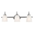 23" 3-Light Bathroom Vanity Light, Alabaster Glass Shade, Modern Wall ...