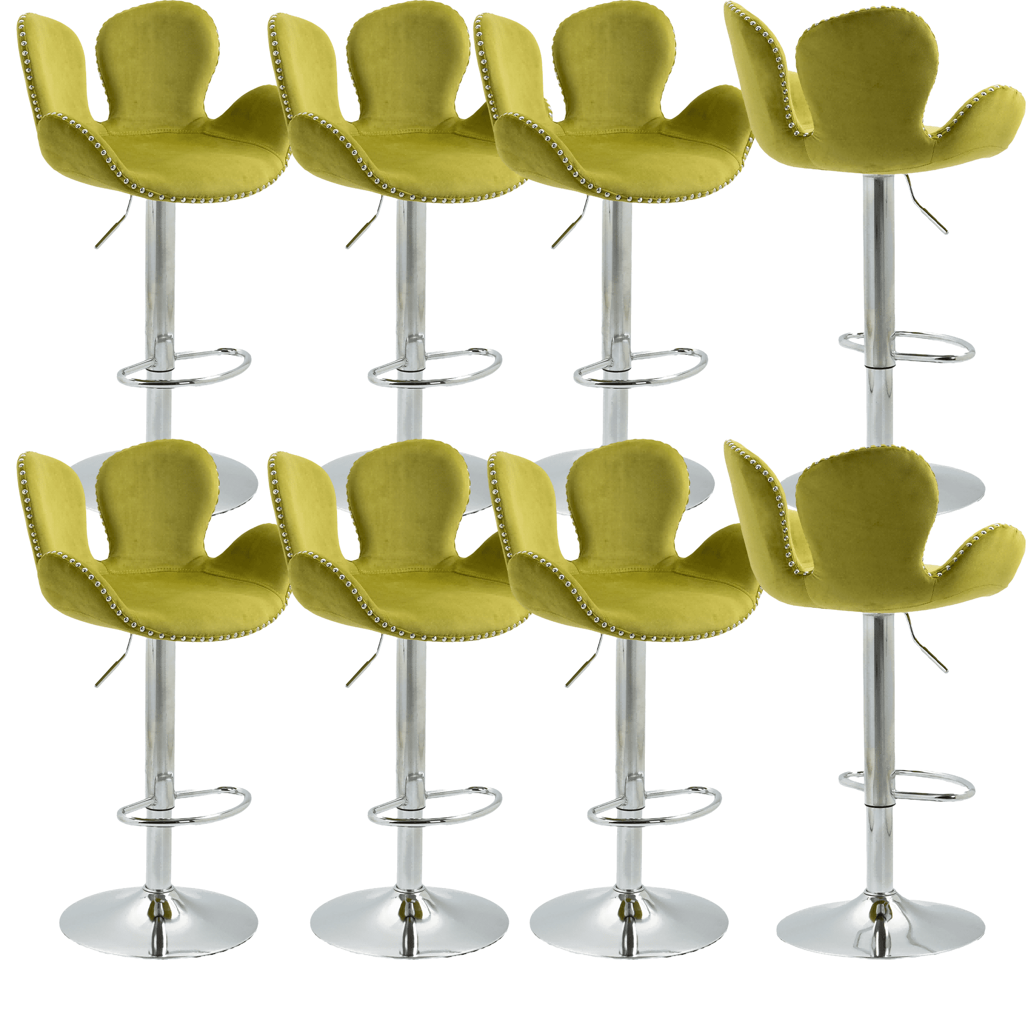 23-32 Inch Vintage Velvet Bar Stools, Counter Height Adjustable Swivel ...