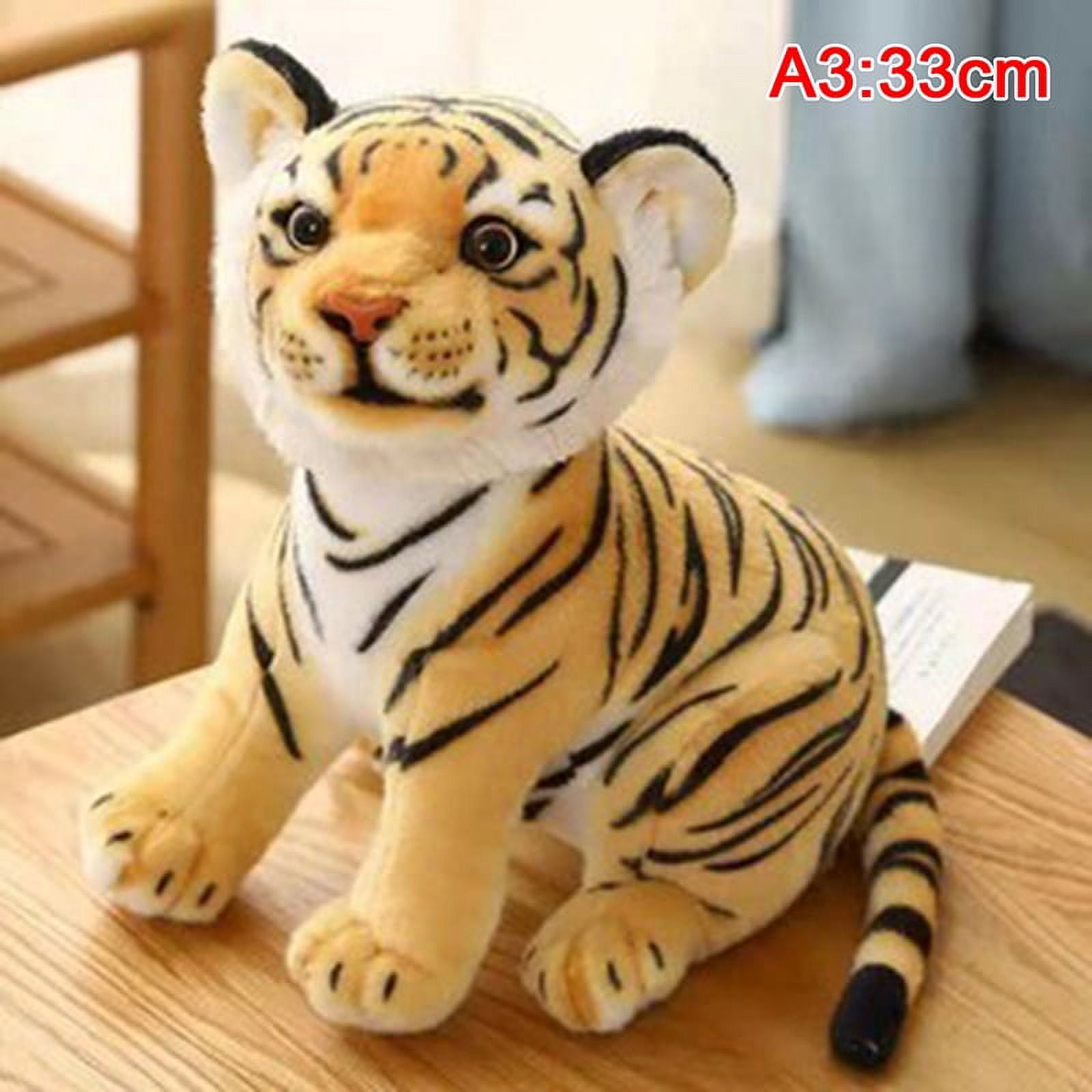 23-33cm Cute lifelike Tiger Stuffed Animals White Tigers Plush Toy Real ...