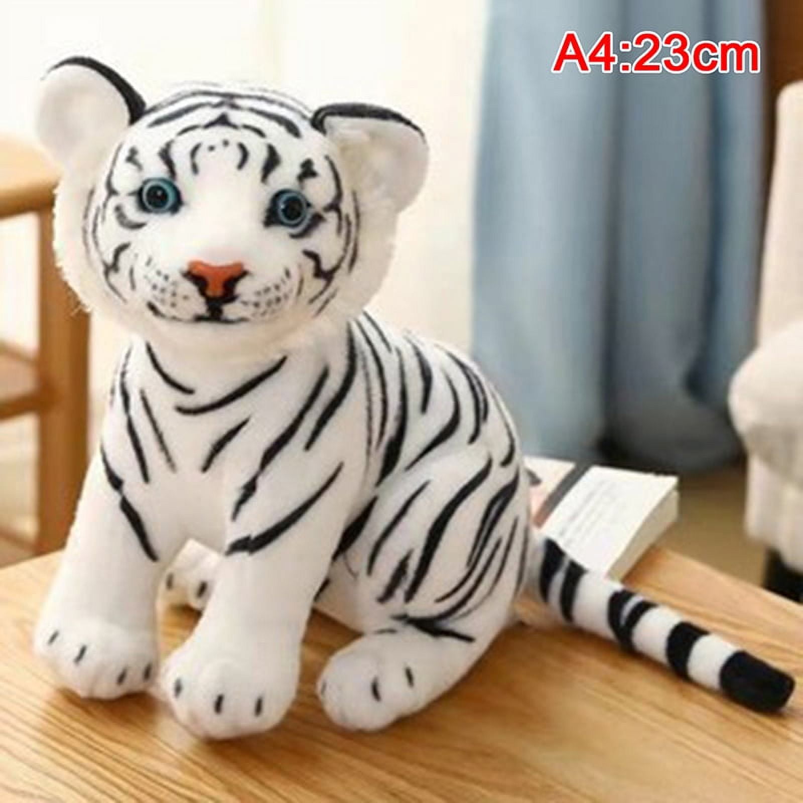 23-33cm Cute lifelike Tiger Stuffed Animals White Tigers Plush Toy Real ...