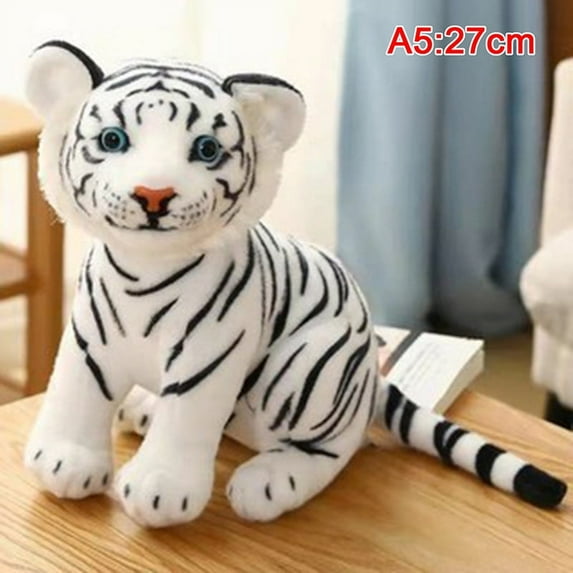 23-33cm Cute lifelike Tiger Stuffed Animals White Tigers Plush Toy Real ...