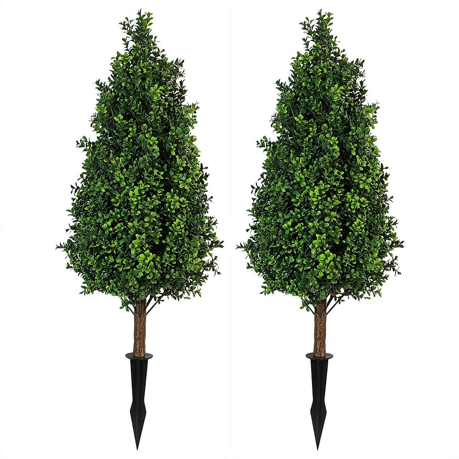 23.5" Artificial Cypress Topiary Cedar Topiaries for Indoors & Outdoor ...