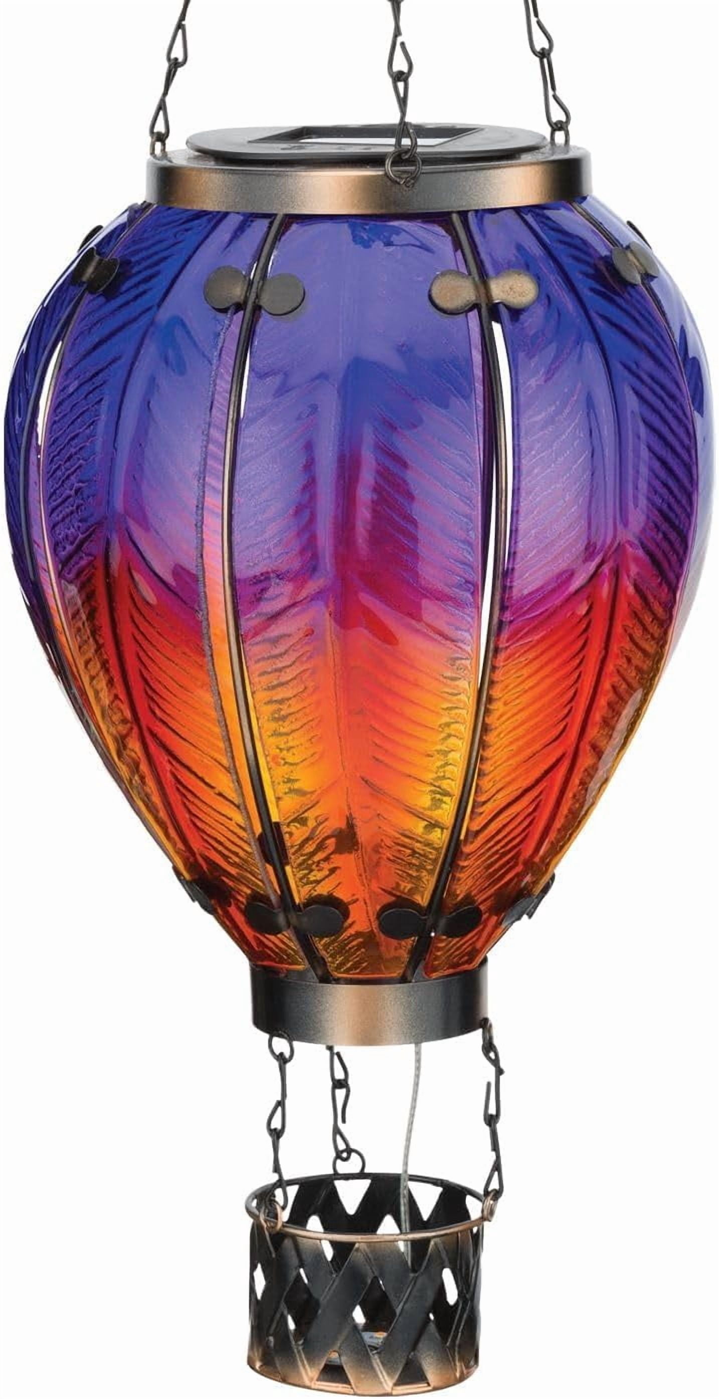 23.5 Inch Hot Air Balloon Solar Lantern Hanging LED Light Waterproof ...