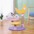 23.5 Inch Moon and Star Cat Tree with Condo and Scratching Post ...