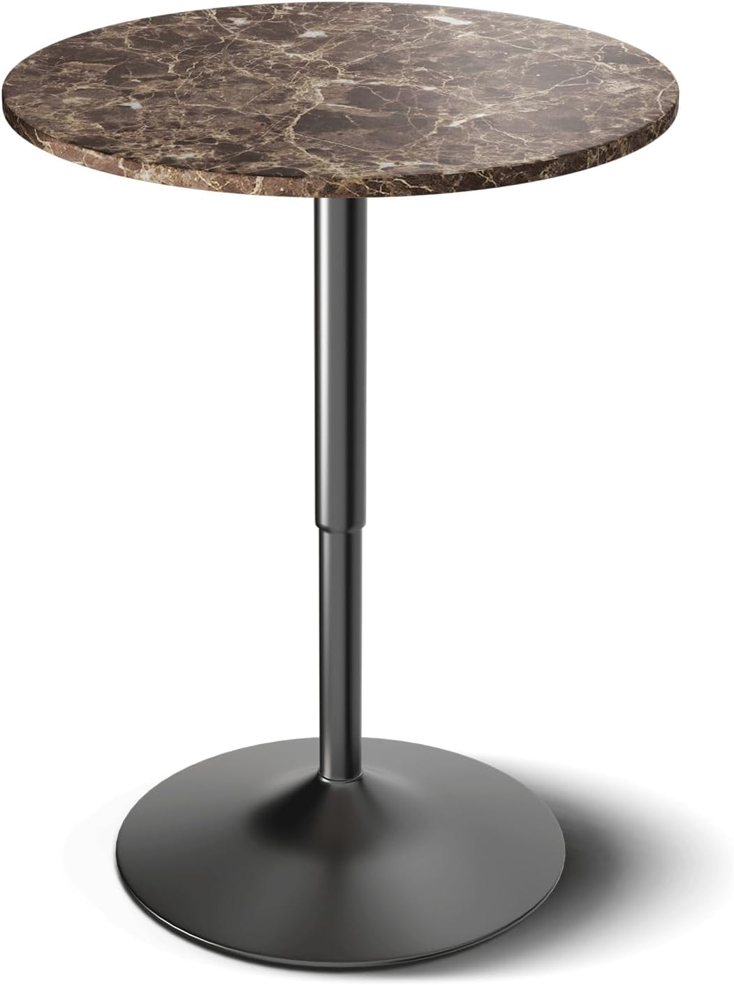 23.5 Inch Round Pub Table Cocktail Table, 27.5"- 36" Height-Adjustable ...