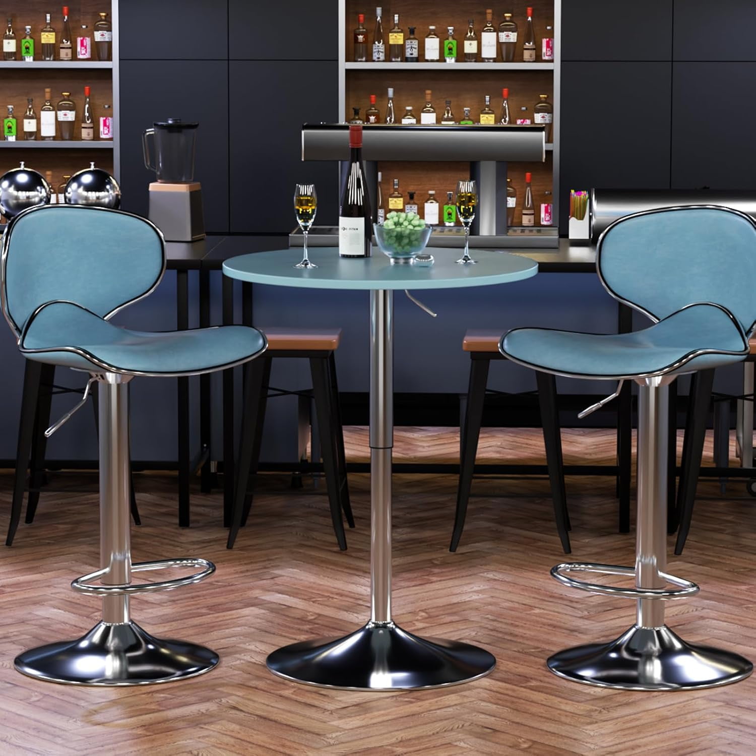 23.5 Inch Round Pub Table Cocktail Table for Dining Room Kitchen Patio ...