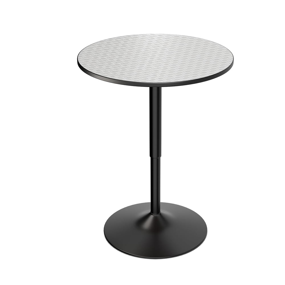 23.5'' Round Wood Bar Pub Table, Bar Cocktail Table with Adjustable ...