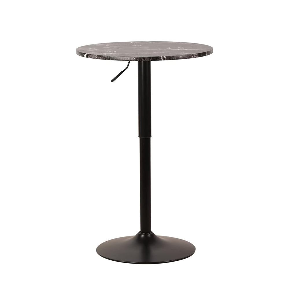 23.5'' Round Wood Bar Pub Table, Bar Cocktail Table with Adjustable ...