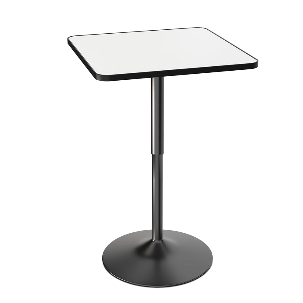 23.5" Square Pub Table, Metal Base Bar Table, Tall Cocktail Tables with ...