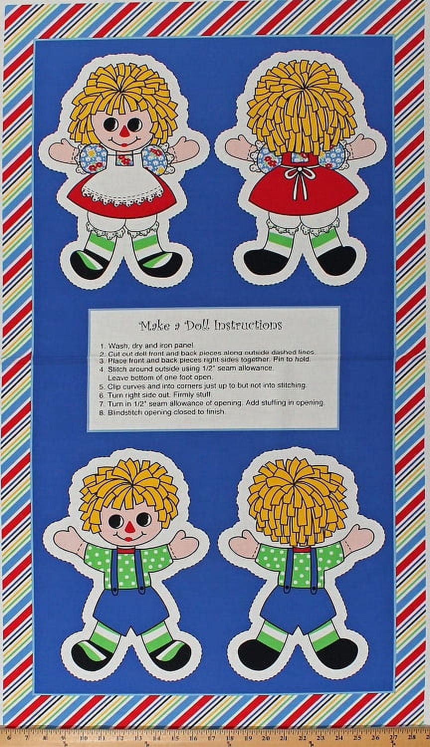 23.5" X 44" Panel Holly's Dollies DIY Rag Doll Dolls Make A Doll ...
