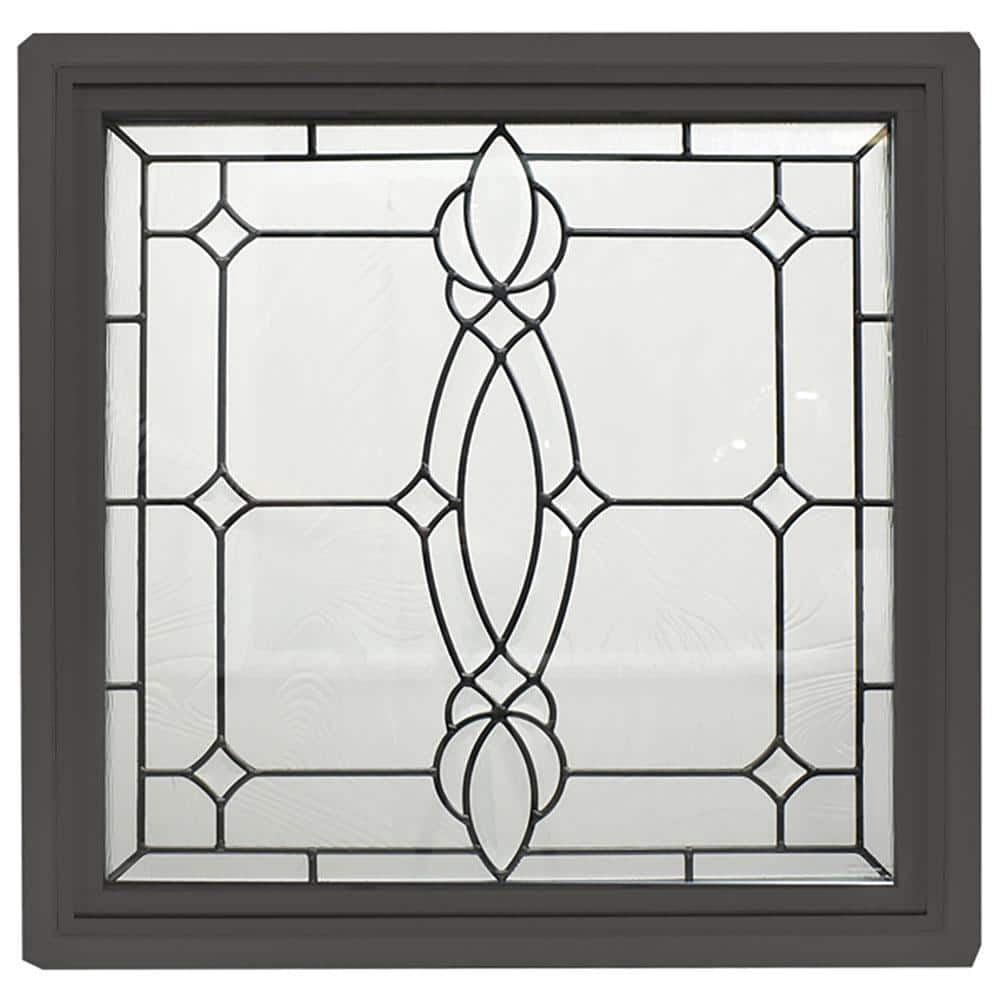 23.5 in. x 23.5 in. Bronze Frame Craftsman Black Caming 1 in. Nail Fin ...