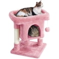 23.5in Cat Tree – Sturdy & Stable, Space-Saving 3-Level Cat Tower with ...