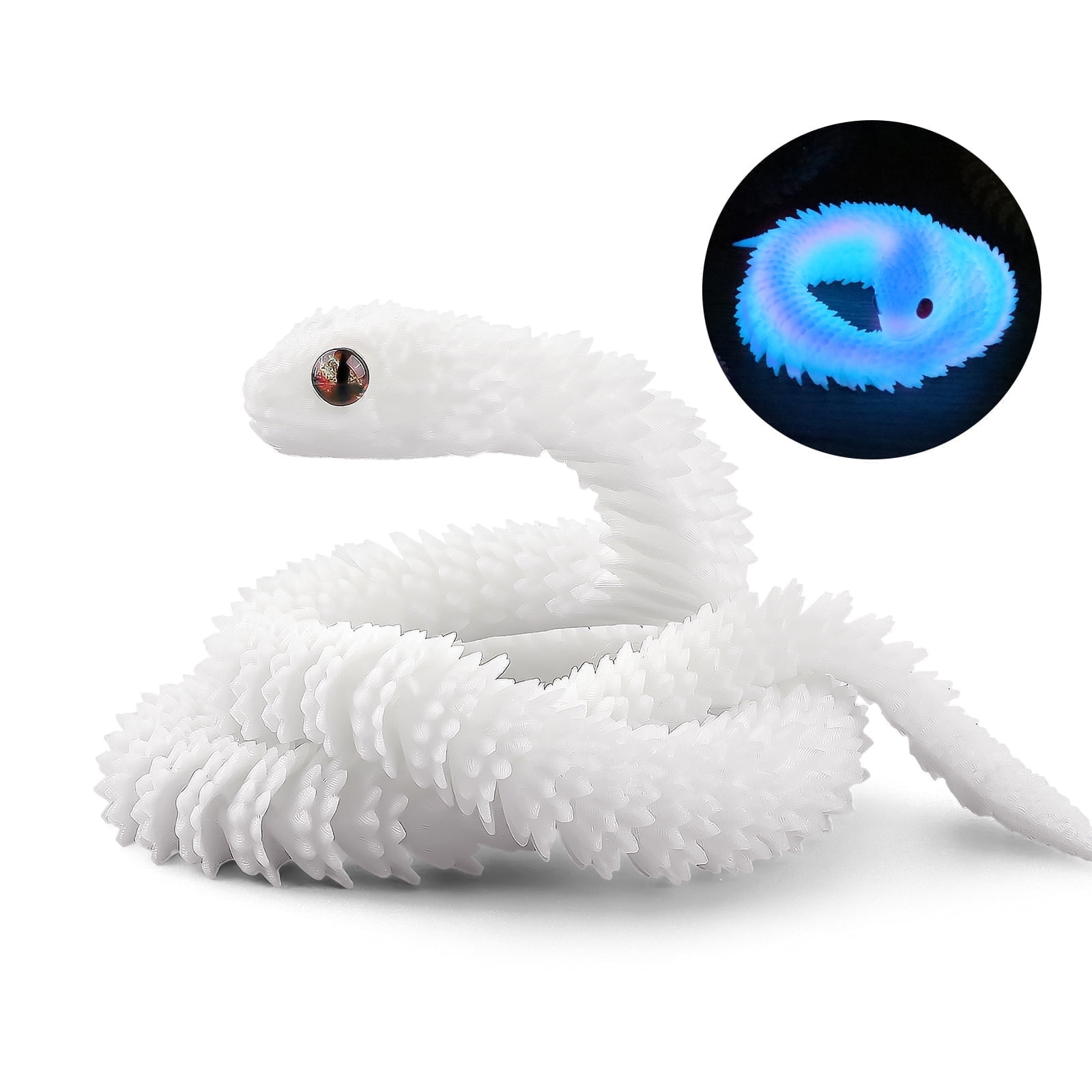 23.6" 3D Printed Animal Snake Toy, Articulated Flexible Simulate Snake ...