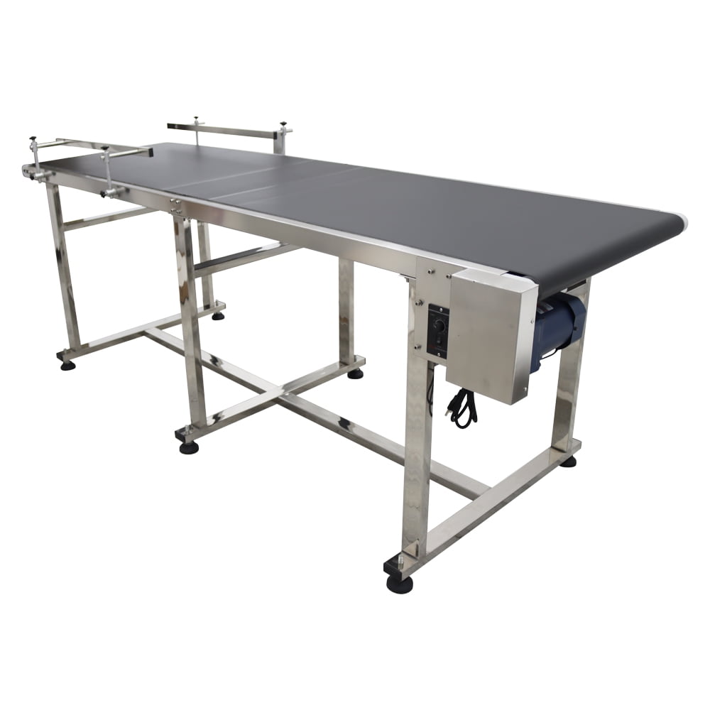 23.6*82.6" PVC Belt Conveyor Machine with Double Fence Industrial ...