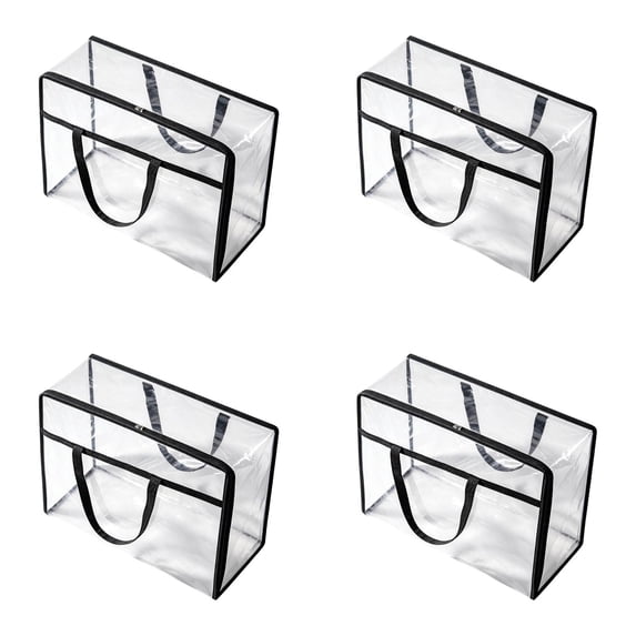 23.6*9.4*16.5 Inch Clear Storage Bags for Clothes, Heavy-Duty Storage ...