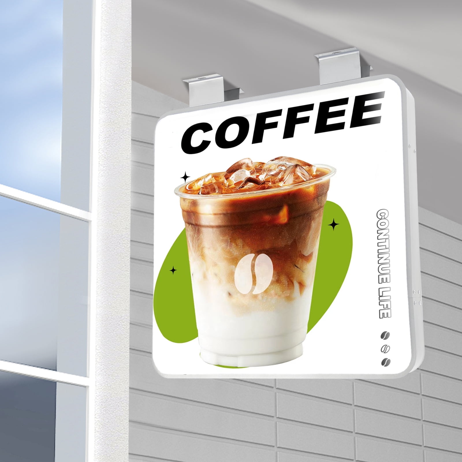 23.6" Double Sided Outdoor Circular Illuminated LED Light Box ...