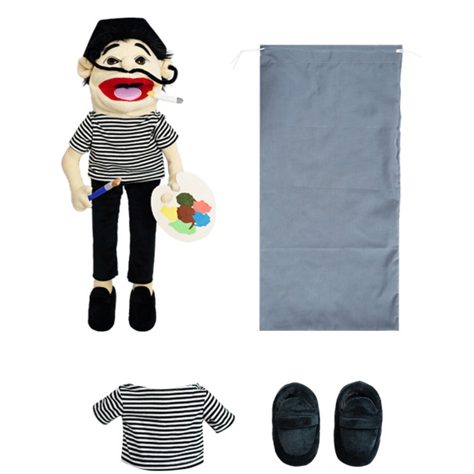 23.6 Inch Dad Puppet Stuffed Plush Toy Hand Puppet Soft Plush Toy Hand ...