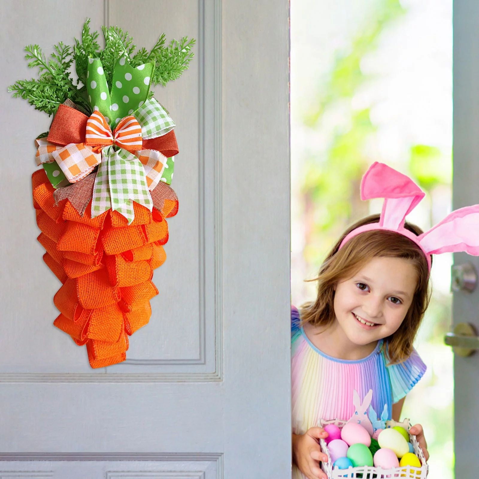 Cyinyin 23.6 Inch Easter Carrot Decor, Easter Door Wall Decoration ...