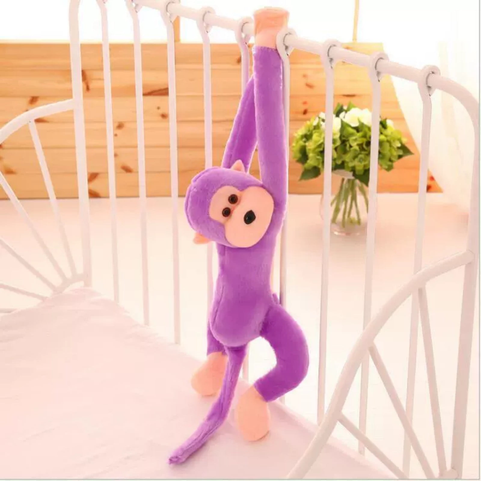 23.6 Inch Hanging Monkey Plush Toy - Sensory Crinkle Sound, Cute ...