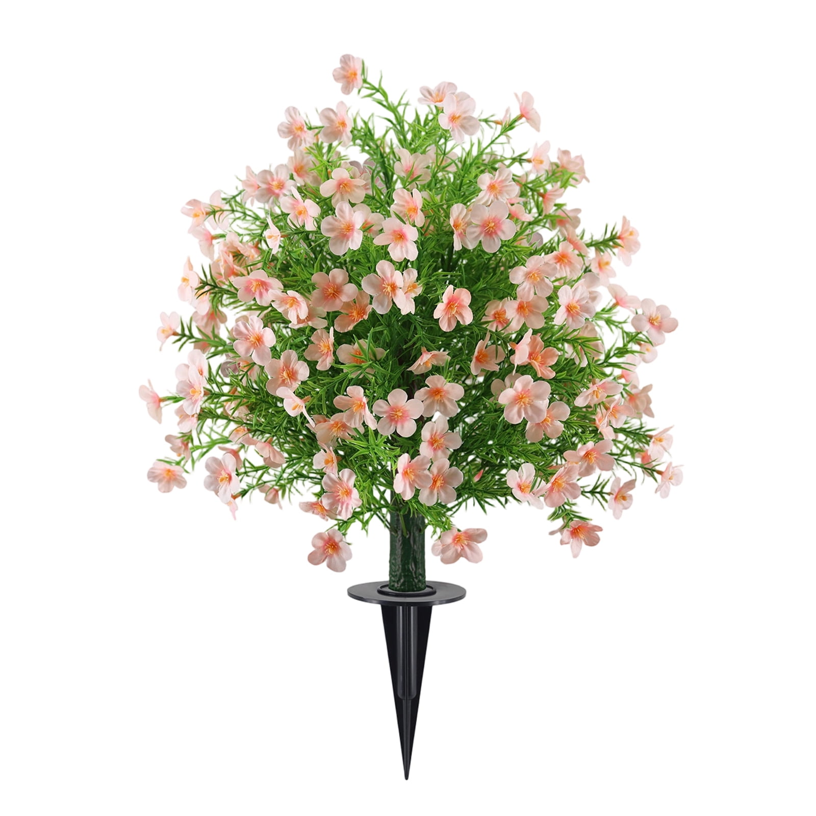 23.6 Inch Outdoor Artificial Green Plant Stake, Multi-Color Floral ...