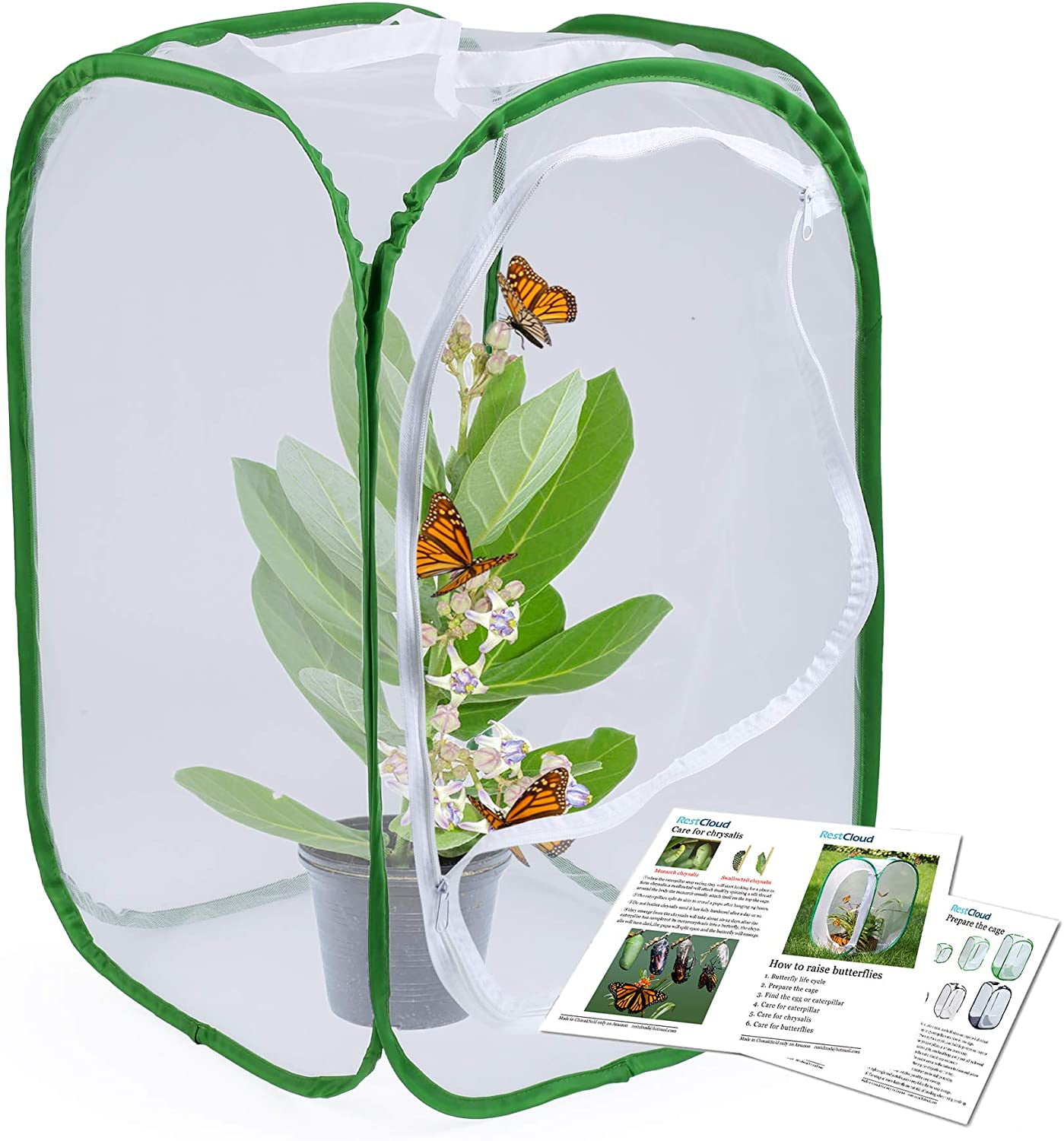 23.6 Inches Professional Butterfly Habitat Insect Cage ,Caterpillar ...