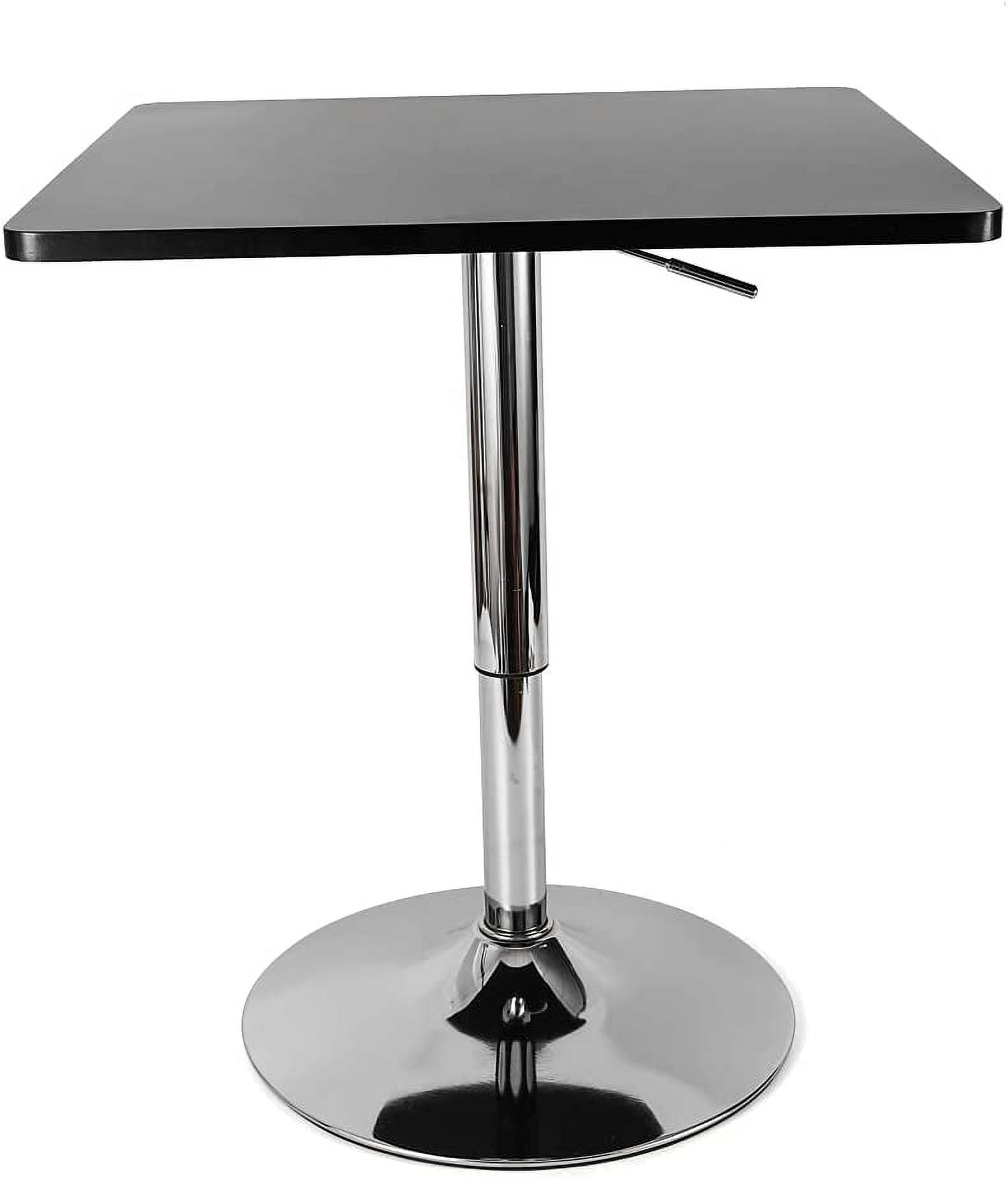 23.6" Square Pub Table, 27.6-35.4IN Height Adjustable Bar Serving Table ...
