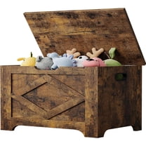 GarveeHome 23.6" Storage Chest, Wooden Storage Bench with Safety Hinge ...