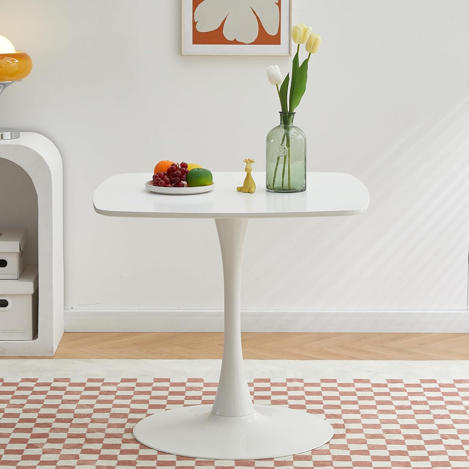 23.6" Tulip Table for 2-3 Persons Modern Square Dining Tables Mid ...