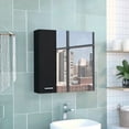 23.6" W Double-Door Cabinet with Ample Mirror | Perfect for Vanity ...