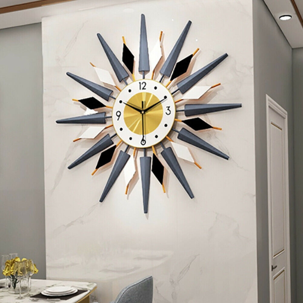 23.6 inch Wall Clock Silent Mid-Century Modern Art Decorative Large ...