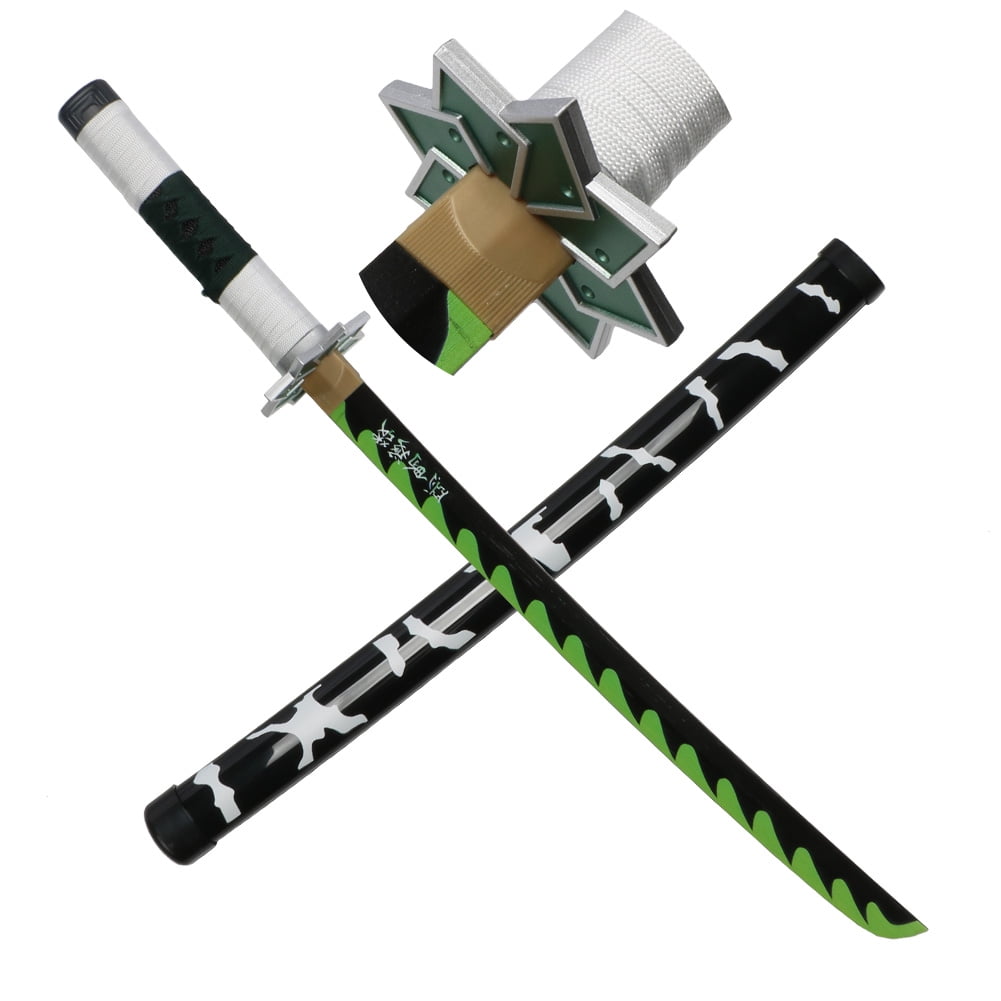 23.6 inches Bamboo Wooden Anime Demon Slayer Sword Shinazugawa Sanemi ...