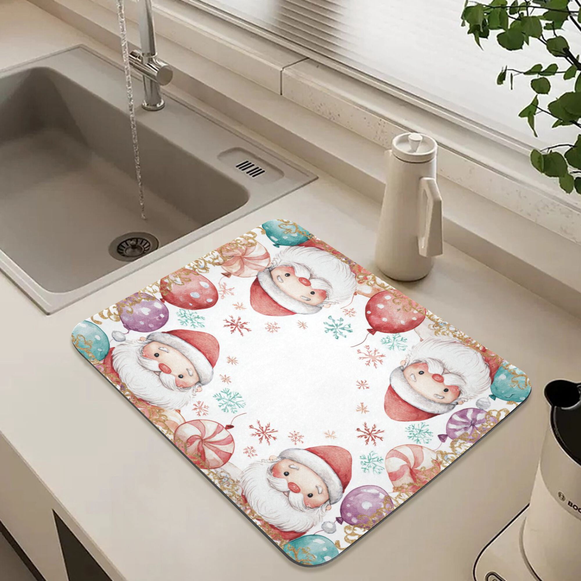 23.6" x 19.7"Diatomaceous Earth Dish Drying Mat Super Absorbent Non ...