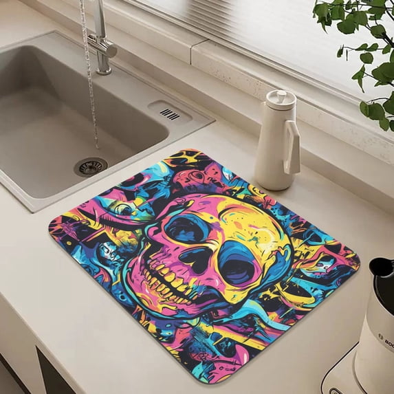 23.6" x 19.7"Diatomaceous Earth Dish Drying Mat Super Absorbent Non ...