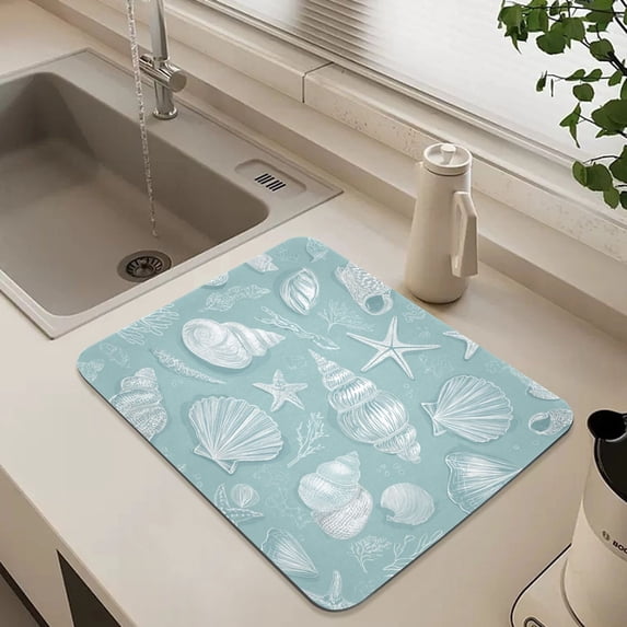 23.6" x 19.7"Diatomaceous Earth Dish Drying Mat Super Absorbent Non ...