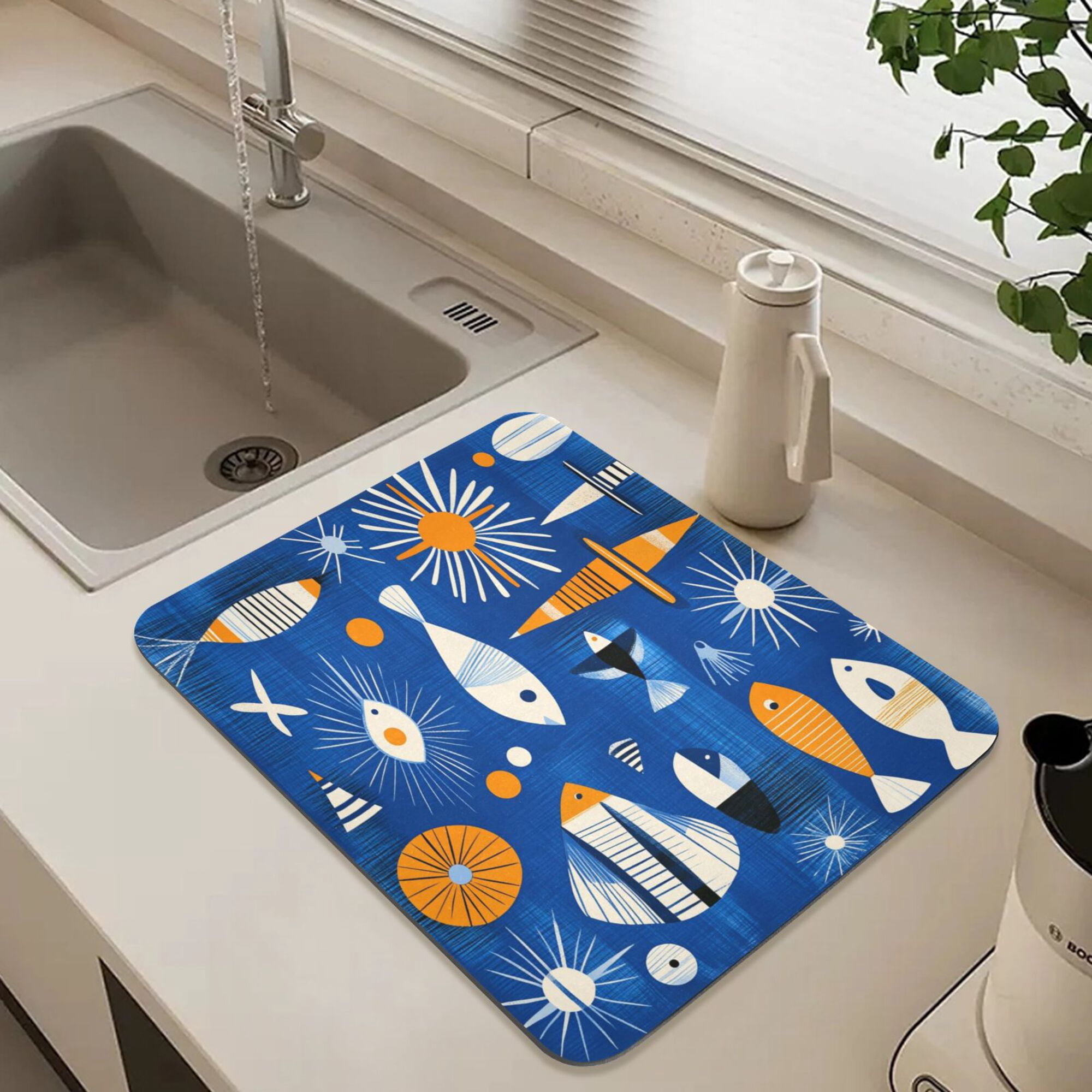 23.6" x 19.7"Diatomaceous Earth Dish Drying Mat Super Absorbent Non ...