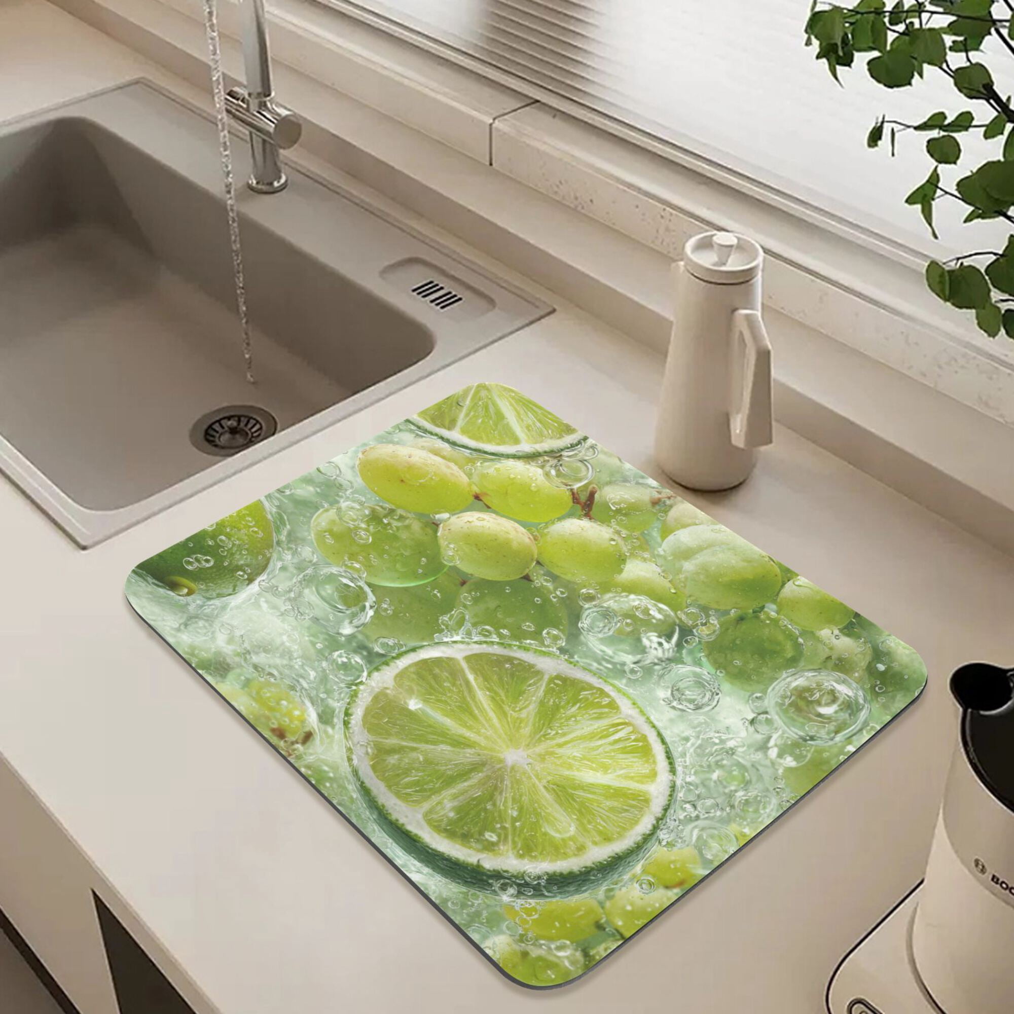 23.6" x 19.7"Diatomaceous Earth Dish Drying Mat Super Absorbent Non ...