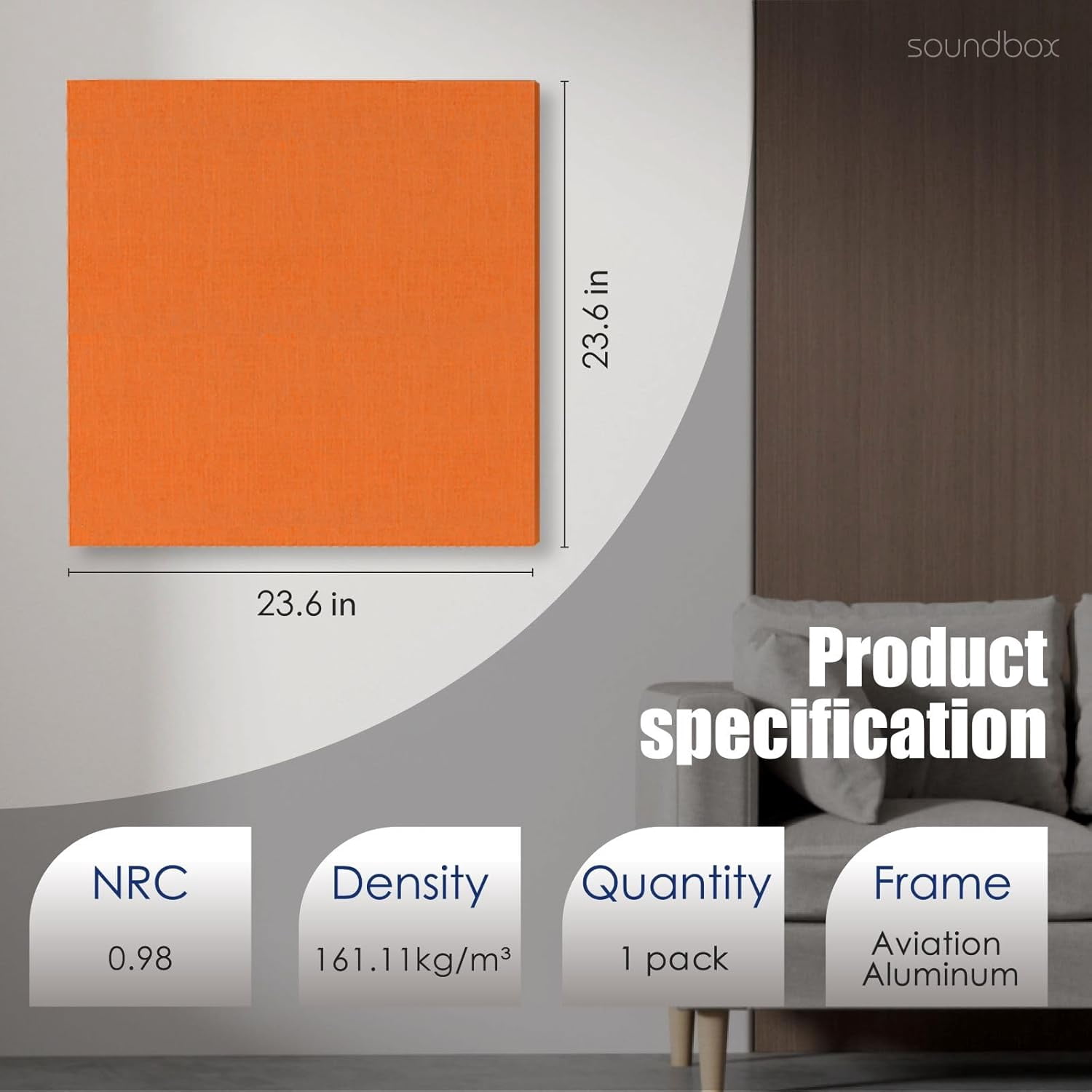 23.6"x23.6" Acoustic Panels, Sound Absorbing Wall Panels for Noise ...