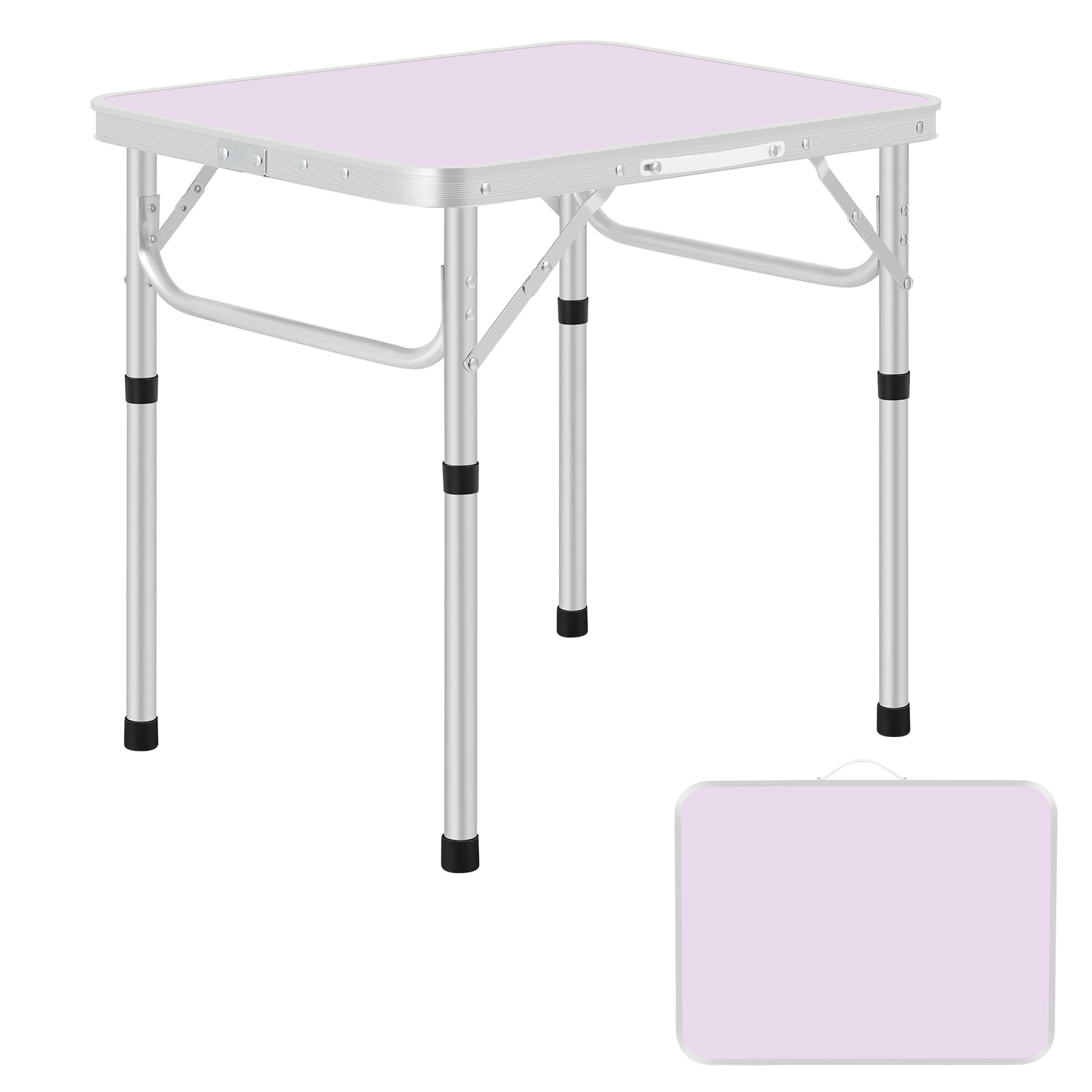 23.62*17.72in Two Section Height Adjustable Folding Table Foldable ...