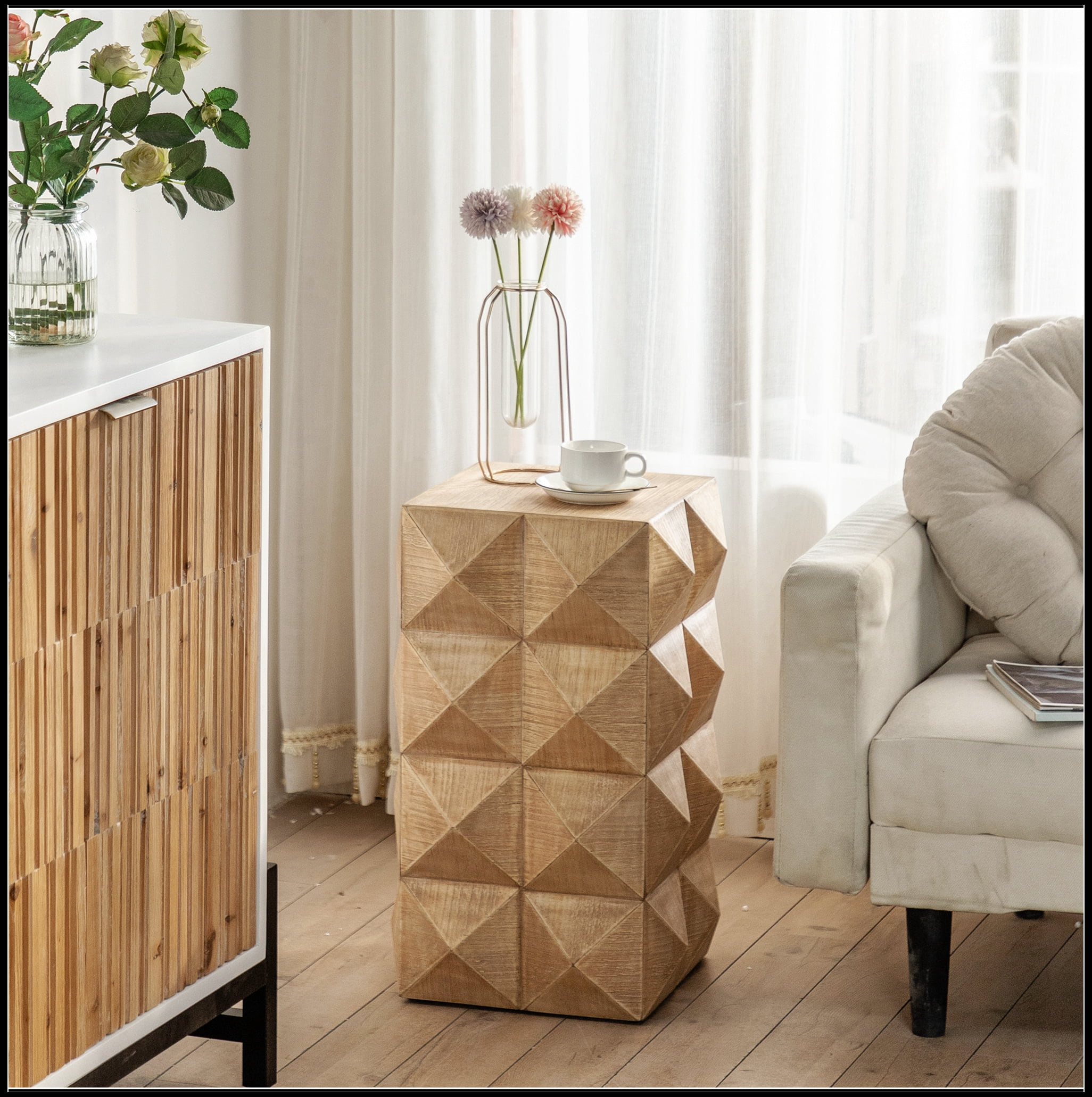 23.62"Height Three-dimensional Embossed Pattern Design Retro Coffee ...