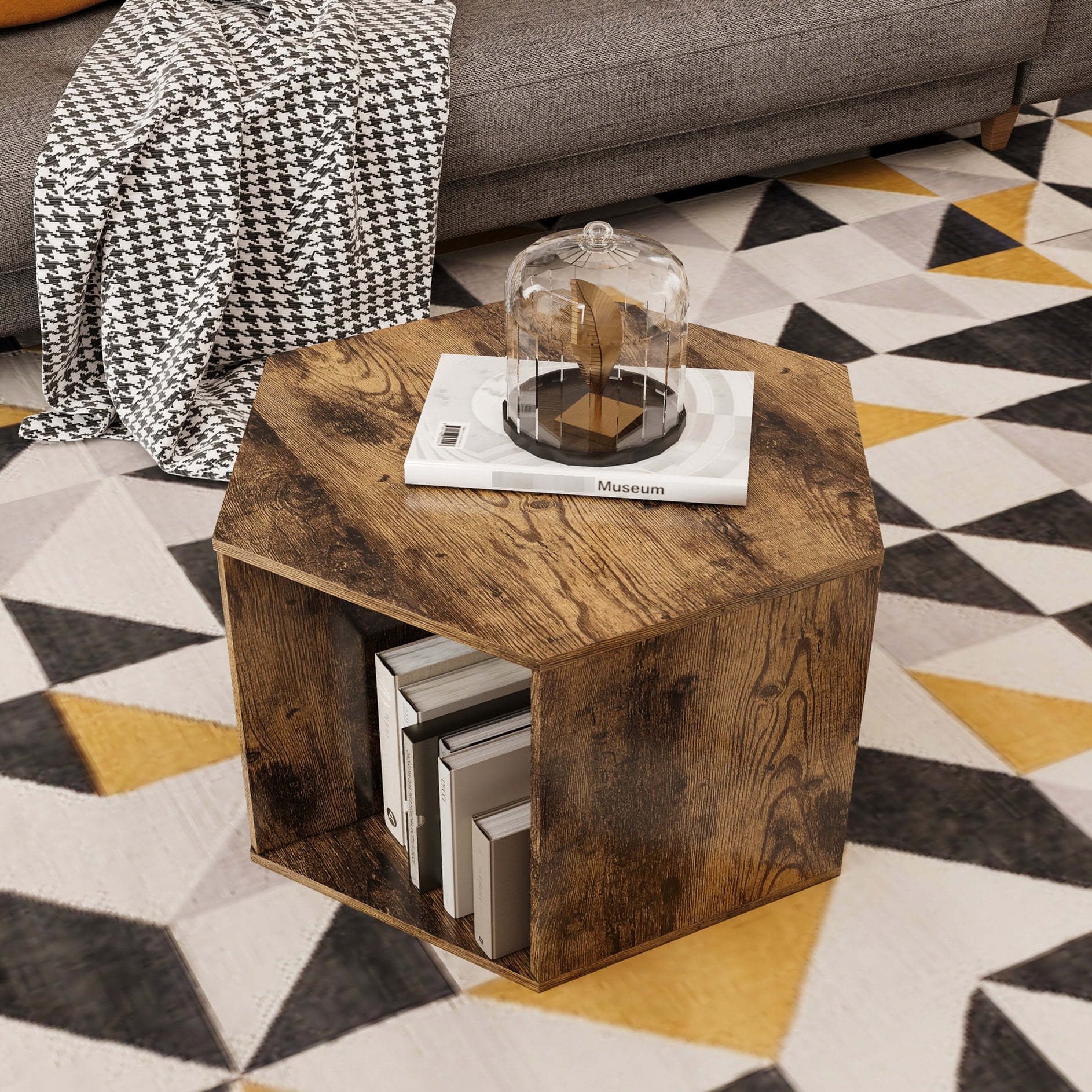 23.62'' Hexagonal Side Table | Multiple Layouts, Keep Items Within ...