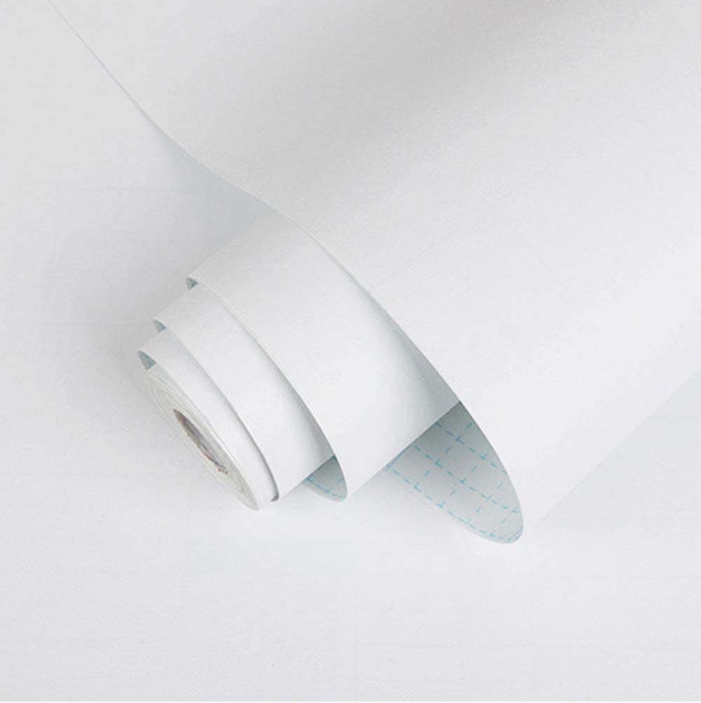 "White Contact Paper 23.62"" x 236.2"" Peel & Stick Wallpaper, Self ...