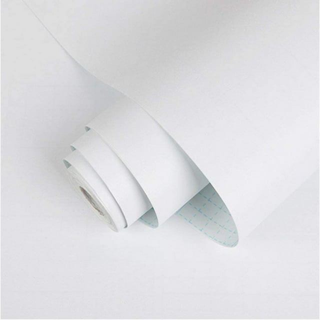 "White Contact Paper 23.62"" x 236.2"" Peel & Stick Wallpaper, Self ...