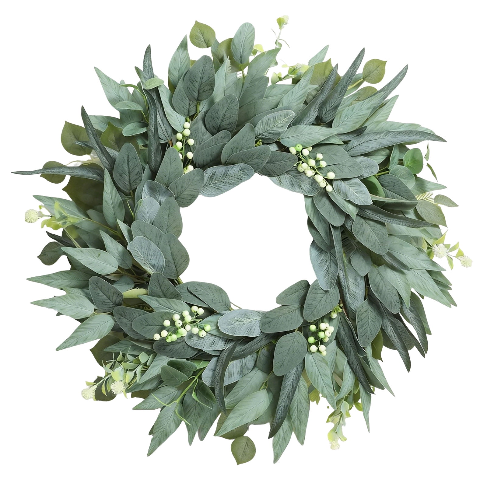 23.62IN Simulation Greenery - Willow Eucalyptus Leaf Garland, Four Seasons Floral Wreath, Home ...