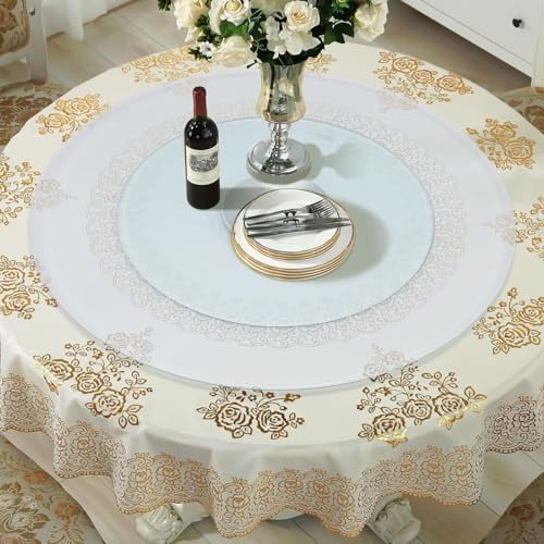 23.62Inch Dining Table Turntable, Round Lazy Susan Glass Lazy Turntable ...