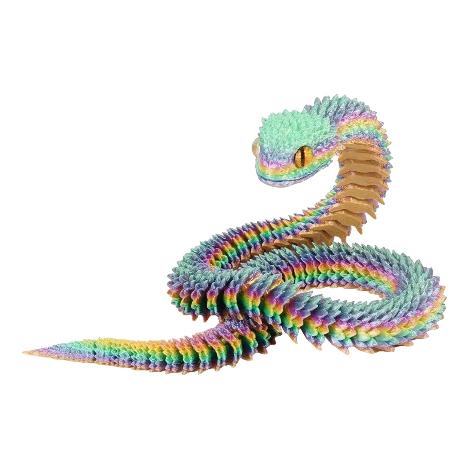 23.62in 3D Printed Flexible Articulated Snake 3D Animal Unique Desk ...