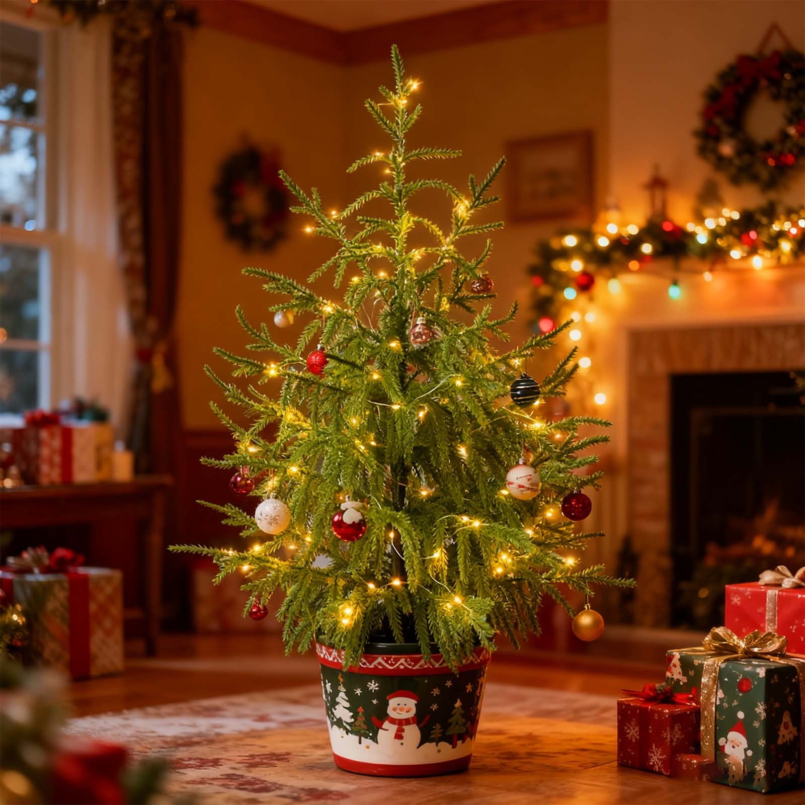 23.63in Faux Flocked Soft Plastic Tabletop Christmas Tree | Green ...