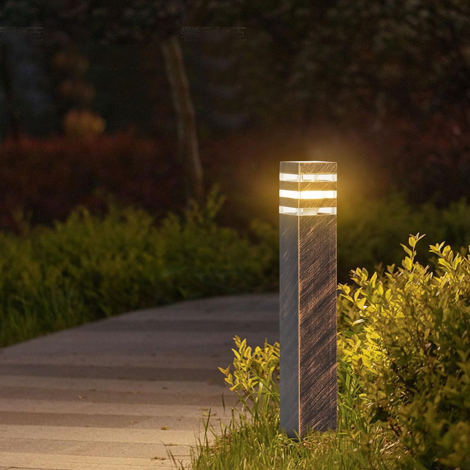 23.6In Pathway Lights Bronze E26 Outdoor Landscape Path Lights Die ...